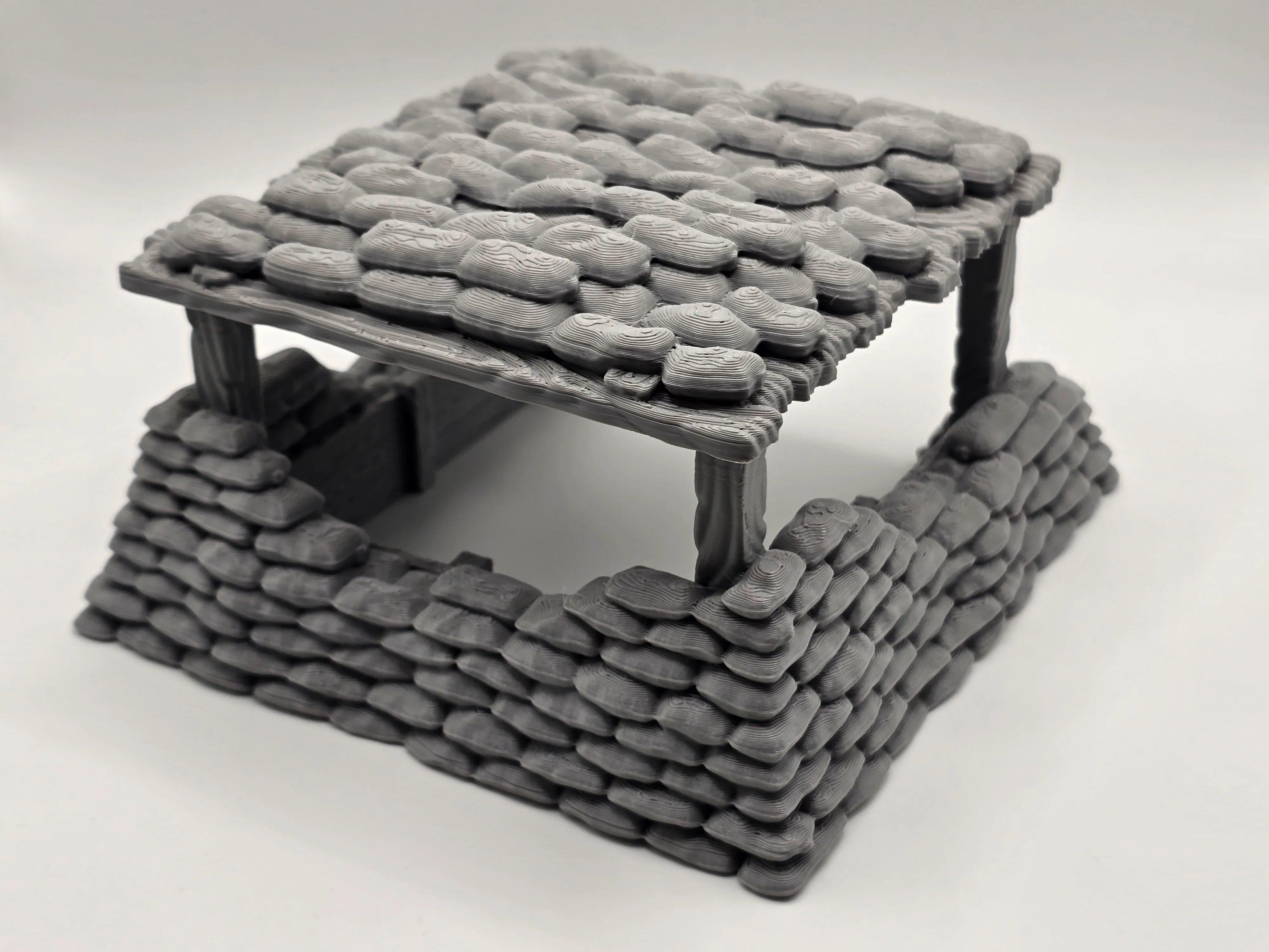 Tabletop Terrain Modular Trench Terrain System - Bunker - GameCraft